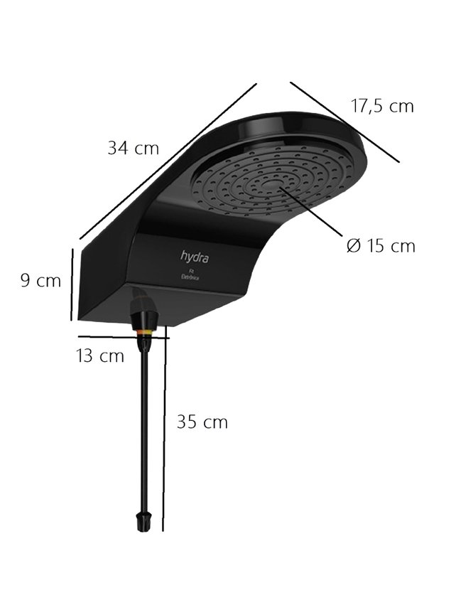 Chuveiro Elétrico Ducha Eletrônica Fit Black Hydra 127V!