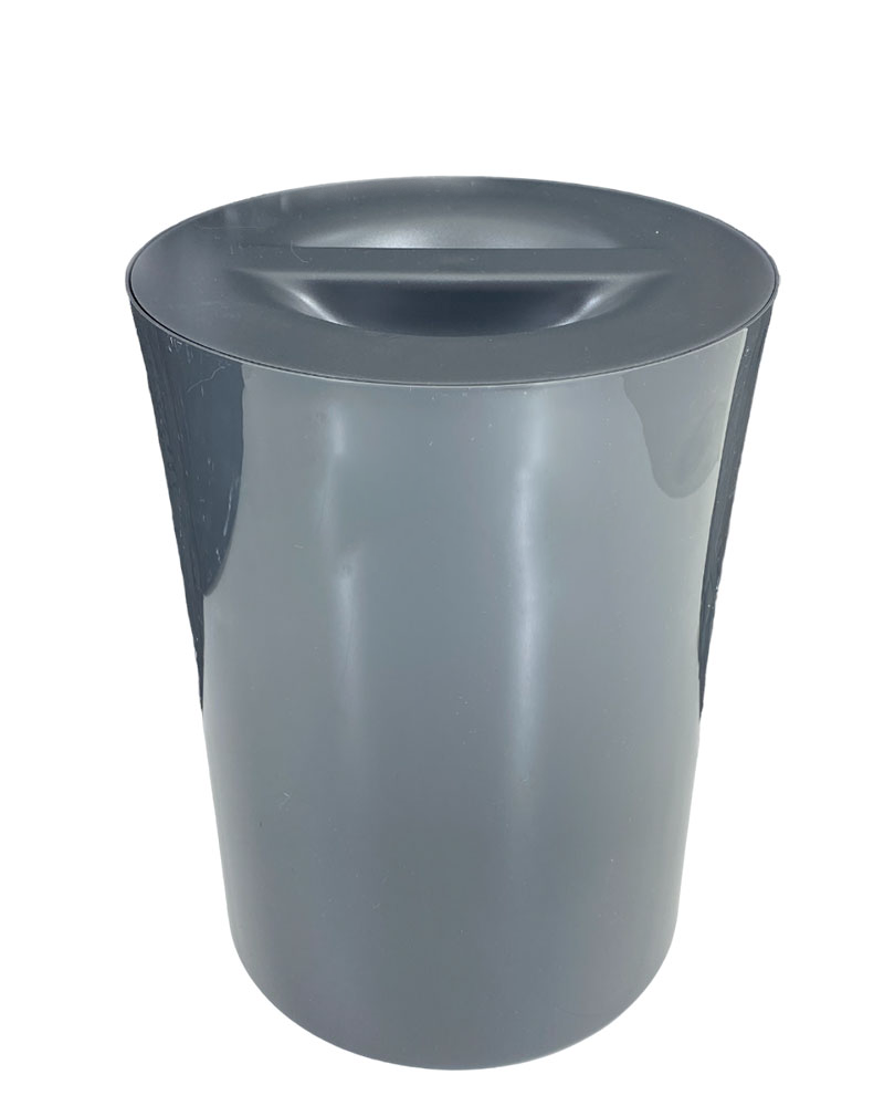 Lixeira 10 Litros Premium Cinza Chumbo Metasul