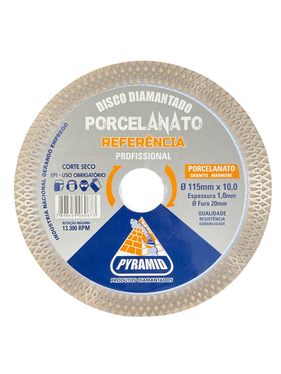 Disco Diamante 115mm Porcelanato Fino Referência 10 Peças Pyramid